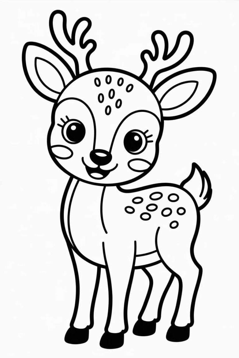 27+ Free Deer Coloring Pages for Kids & Adults to Print(PDFs)