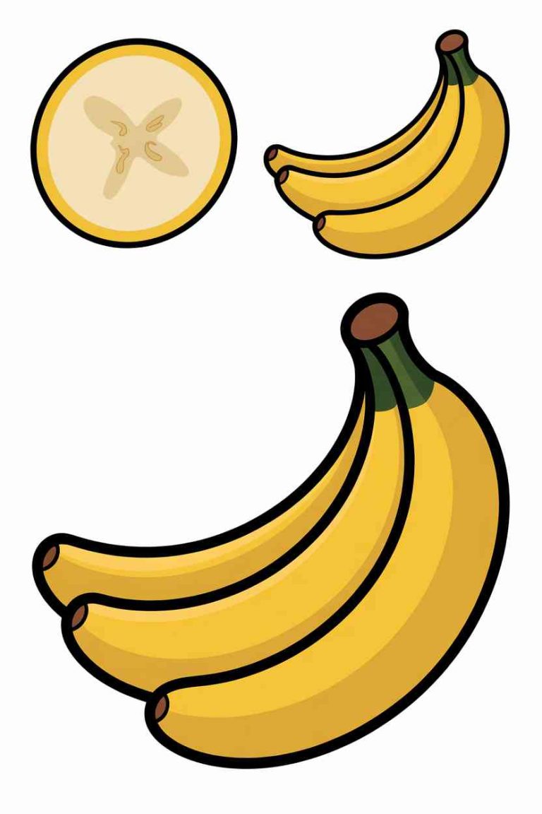 15+ Free Banana Coloring Pages – Printable Fun for Kids & Adults