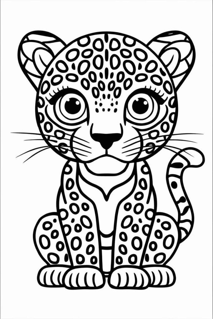 Leopard Coloring Pages – Free Printables for Kids & Adults(PDFs)