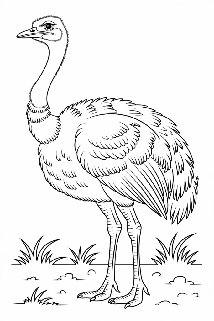 35+ Ostrich Coloring Page: Free Printables for Kids & Adults