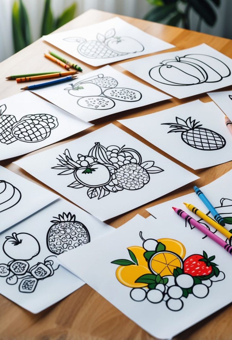 21+ Stunning Fruits Coloring Pages for Kids: Printable Fun & Healthy ...