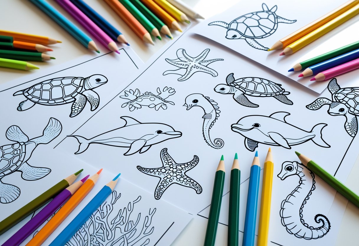 25+ Sea Animal Coloring Pages – Free Ocean Printable Sheets