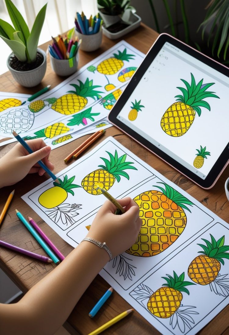 7 Must-Have Free Printable Pineapple Coloring Pages You’ll Love!