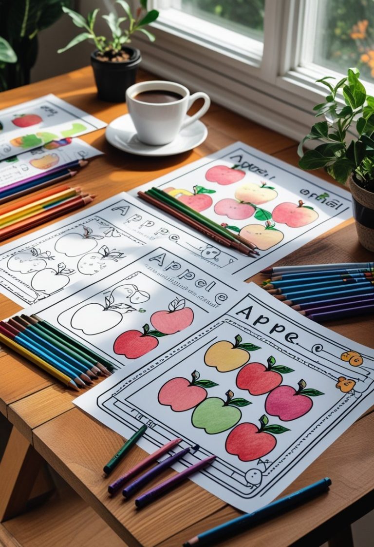 25+ Free Apple Coloring Pages for Kids & Adults to Print