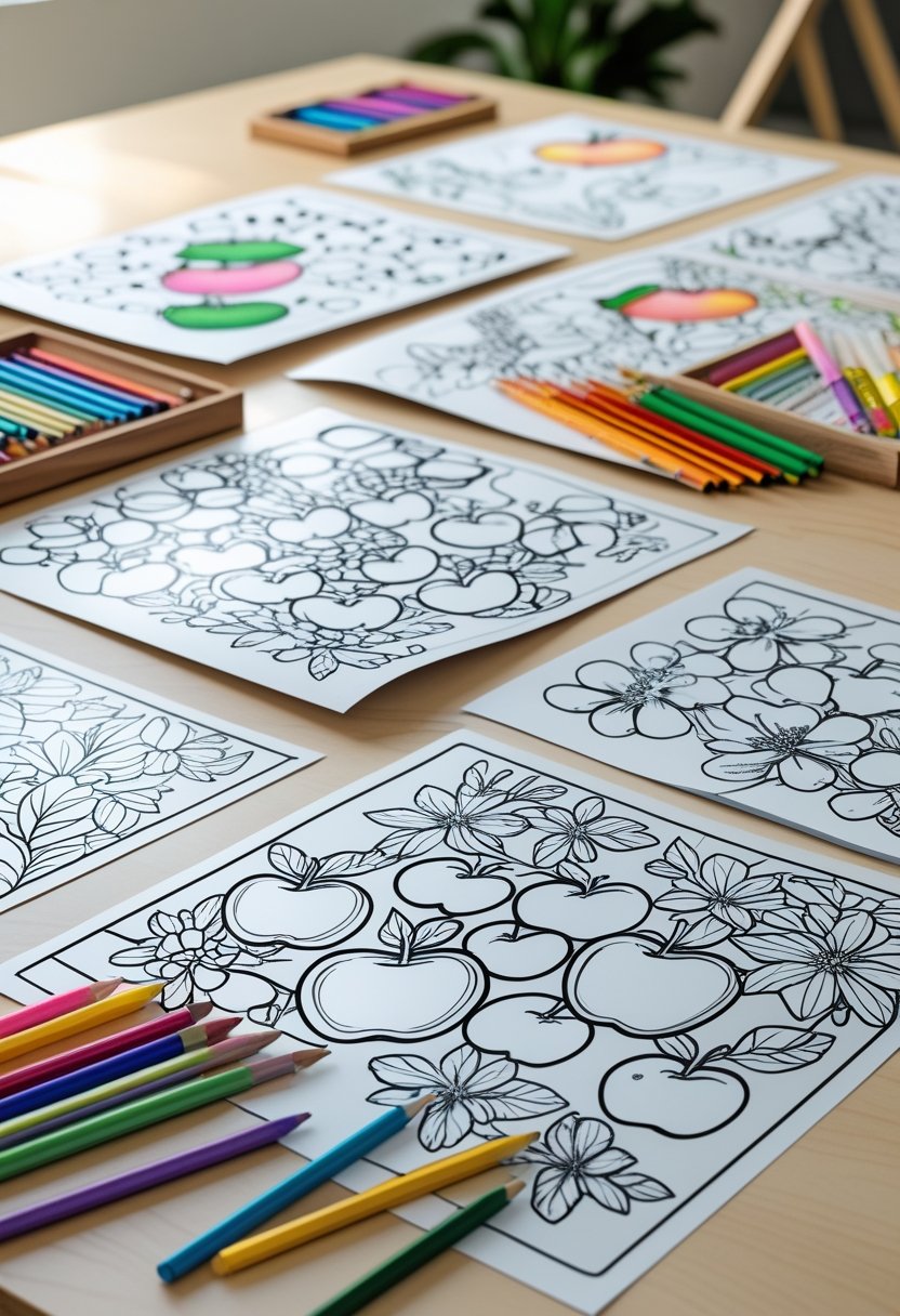 25+ Free Apple Coloring Pages for Kids & Adults to Print