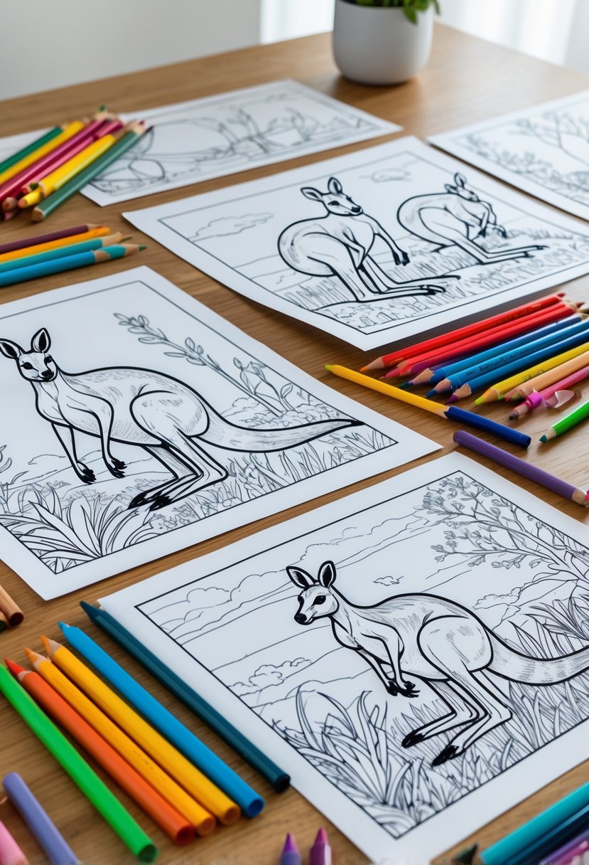 25+ Kangaroo Coloring Pages Printable for Kids & Adults