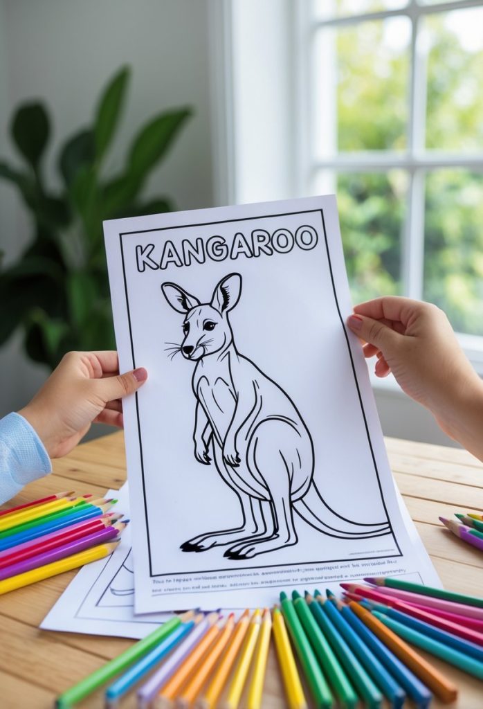 25+ Kangaroo Coloring Pages Printable for Kids & Adults