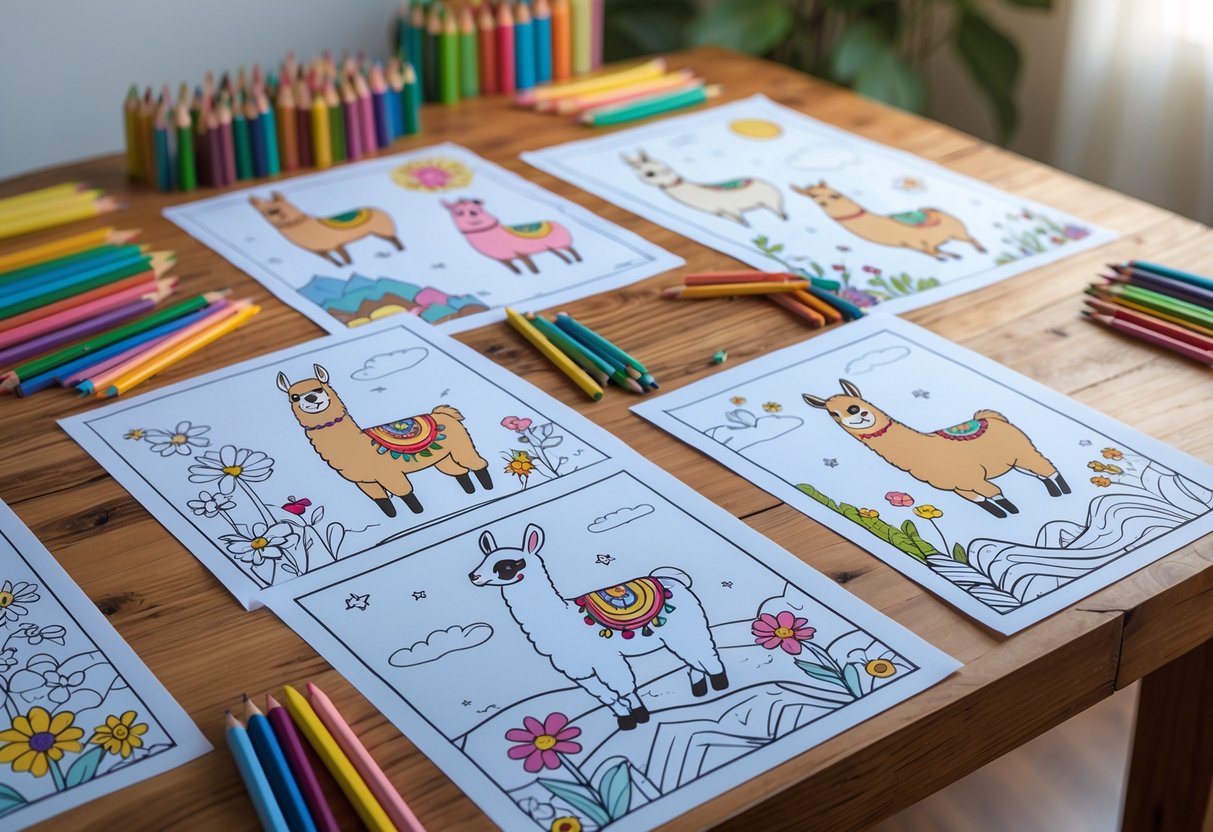 25+ Llama Coloring Pages Free Printable for Kids & Adults