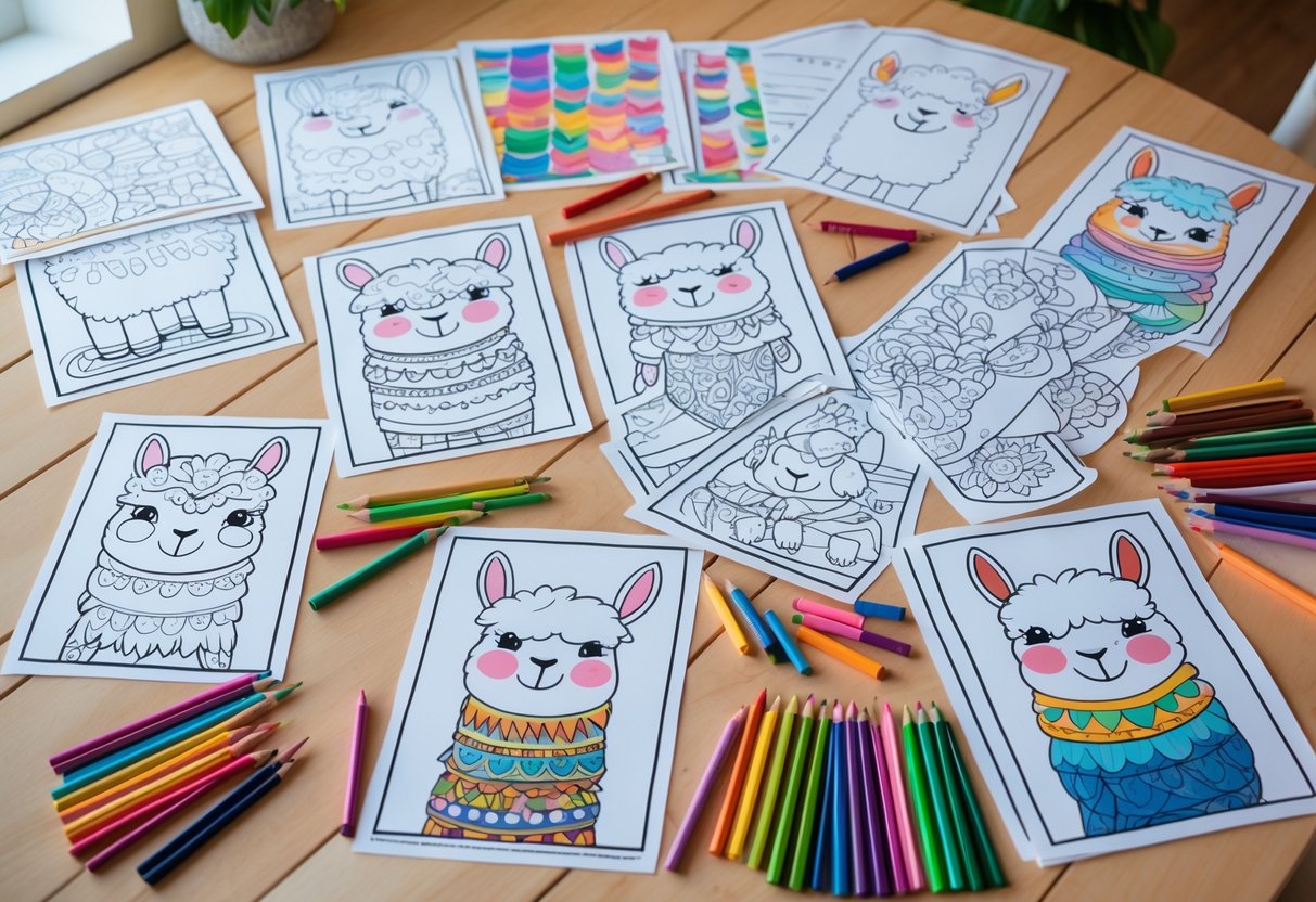 25+ Llama Coloring Pages Free Printable for Kids & Adults