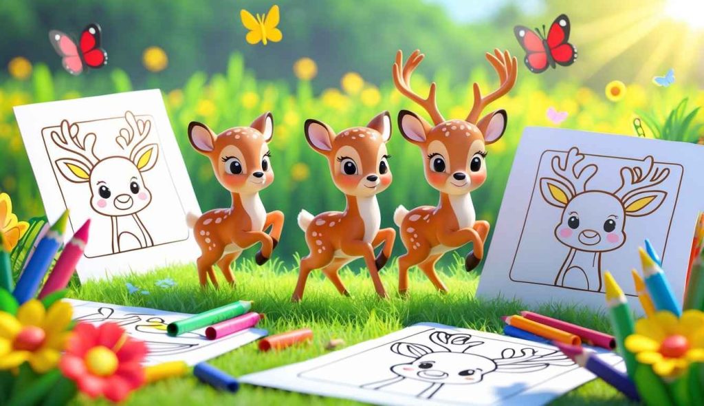 27+ Free Deer Coloring Pages for Kids & Adults to Print(PDFs)