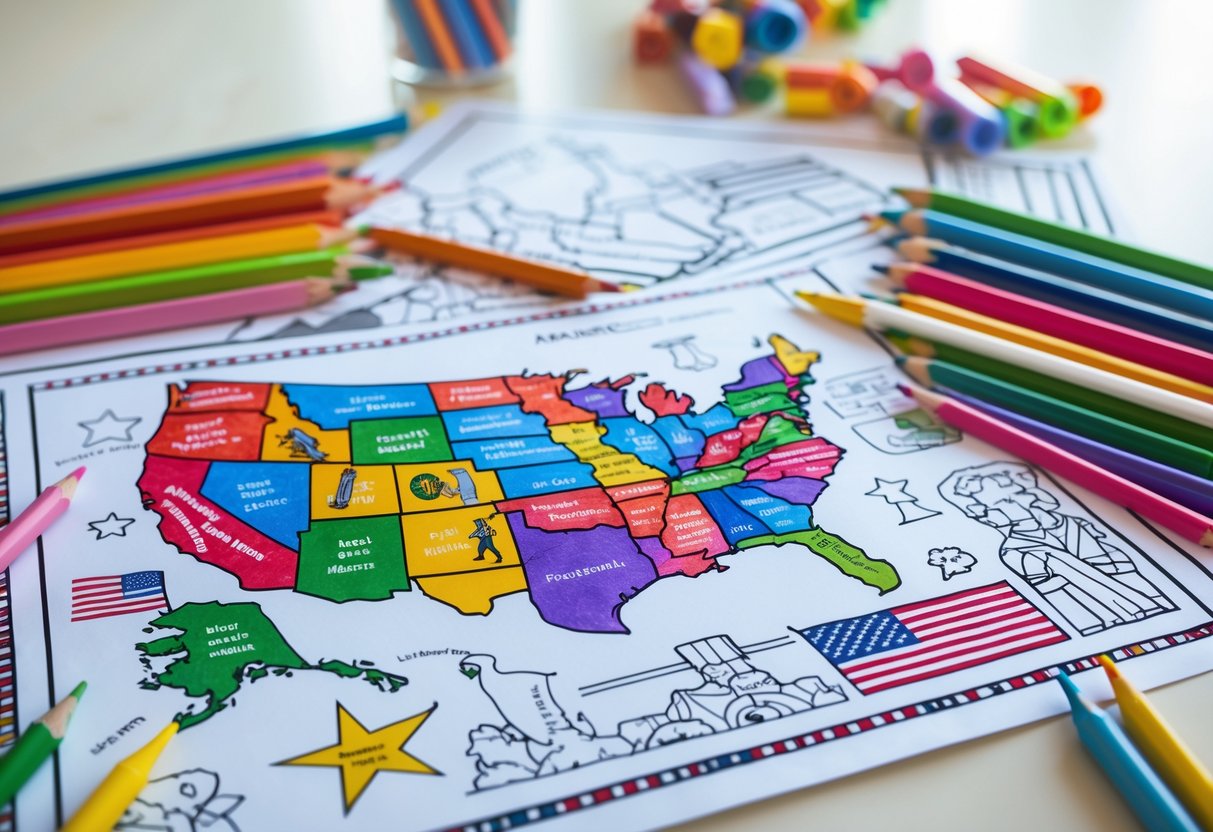 50+ 🇺🇸 United States Coloring Pages 🎨 | Free Printables 2025