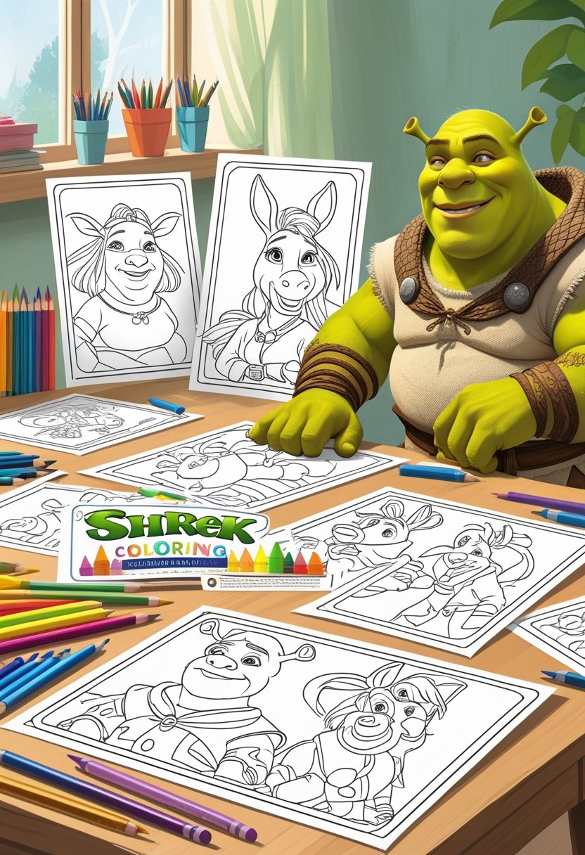 17+ Free Shrek Coloring Pages for Kids & Adults