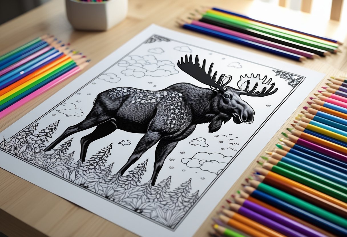 40+ Moose Coloring Pages 🦌🎨 | Free & Fun Printables 2025