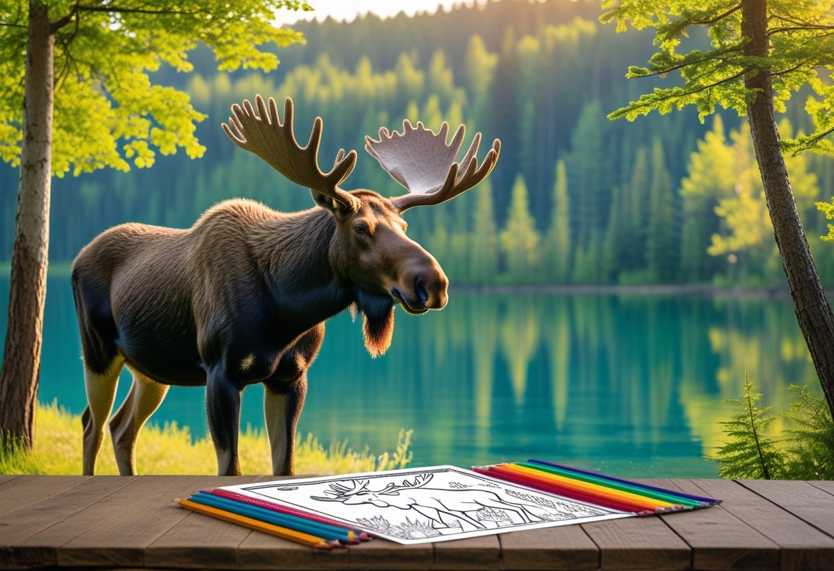 40+ Moose Coloring Pages 🦌🎨 | Free & Fun Printables 2025