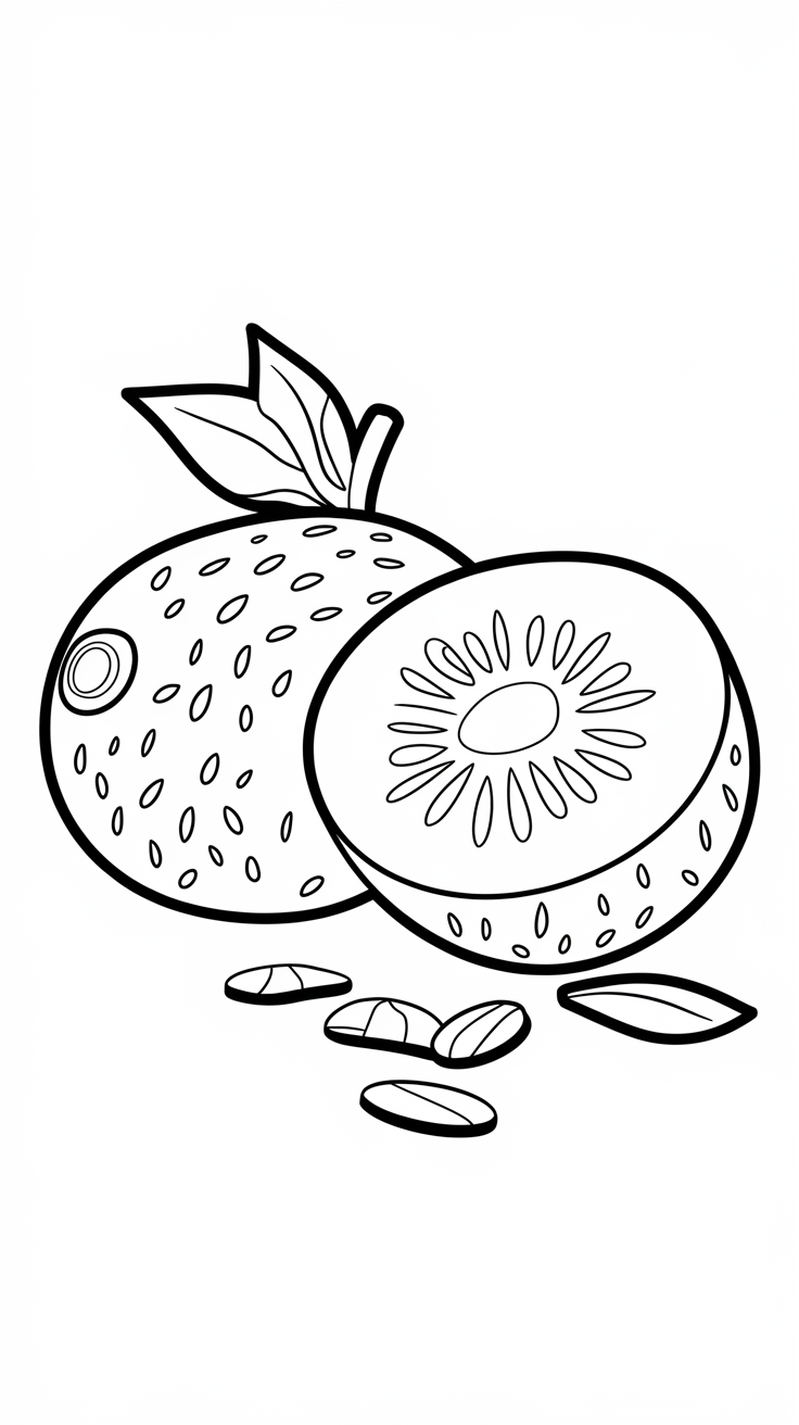 15+ Kiwi Fruit Coloring Pages–Fun & Free Printables for Kids