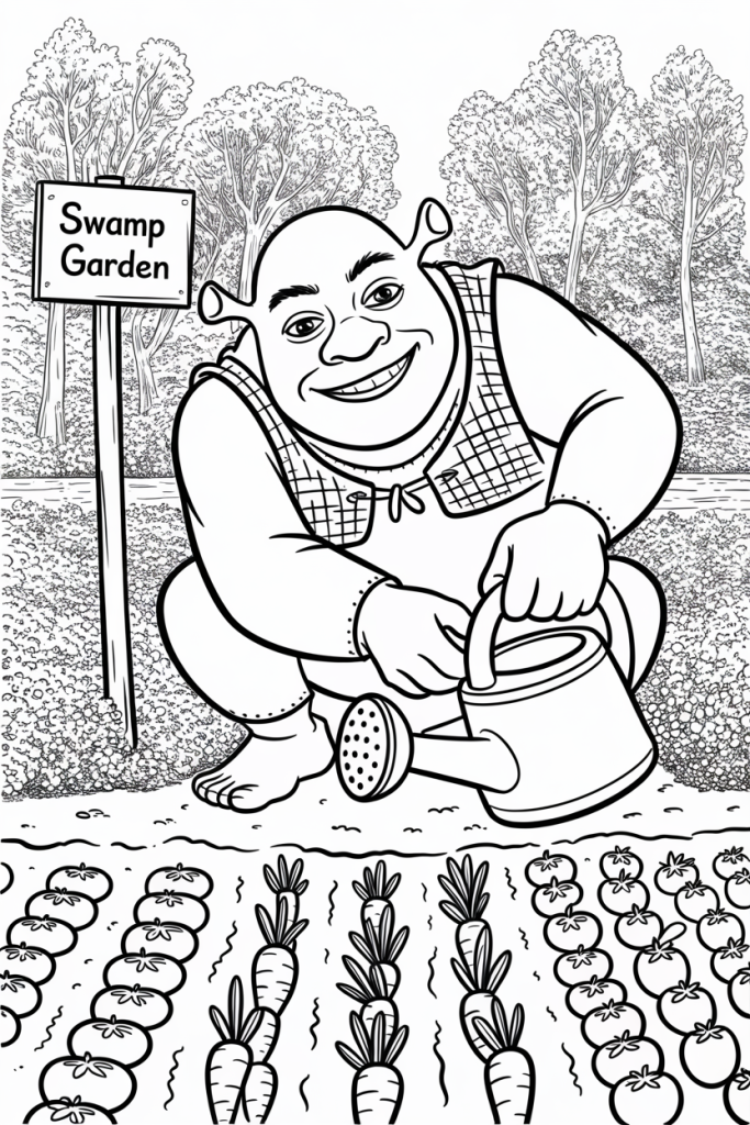 17+ Free Shrek Coloring Pages for Kids & Adults