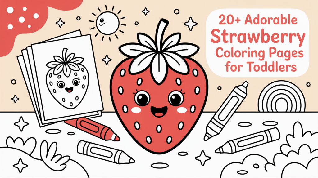 20+ Adorable Strawberry Coloring Pages For Toddlers-Easy To Print