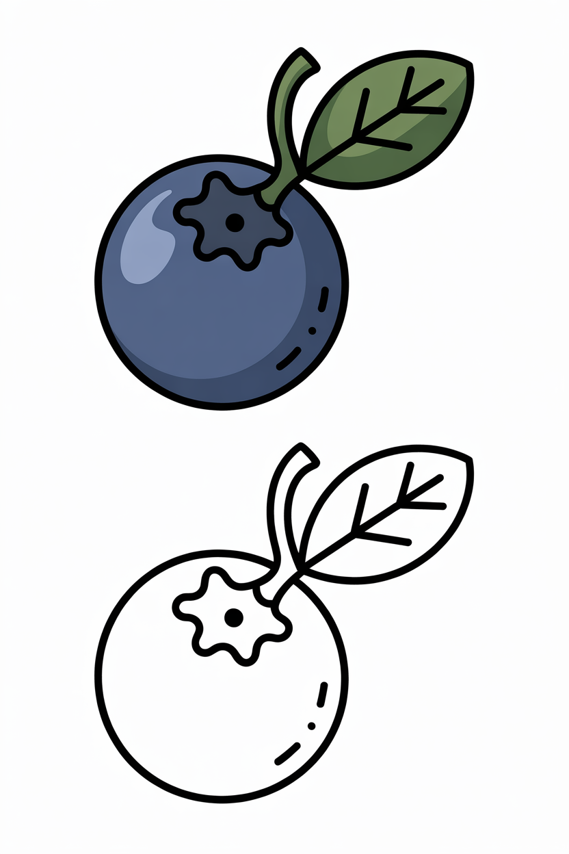 21+ Stunning Printable Blueberry Coloring Pages for Kids