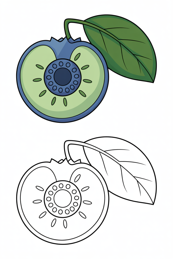 21+ Stunning Printable Blueberry Coloring Pages for Kids