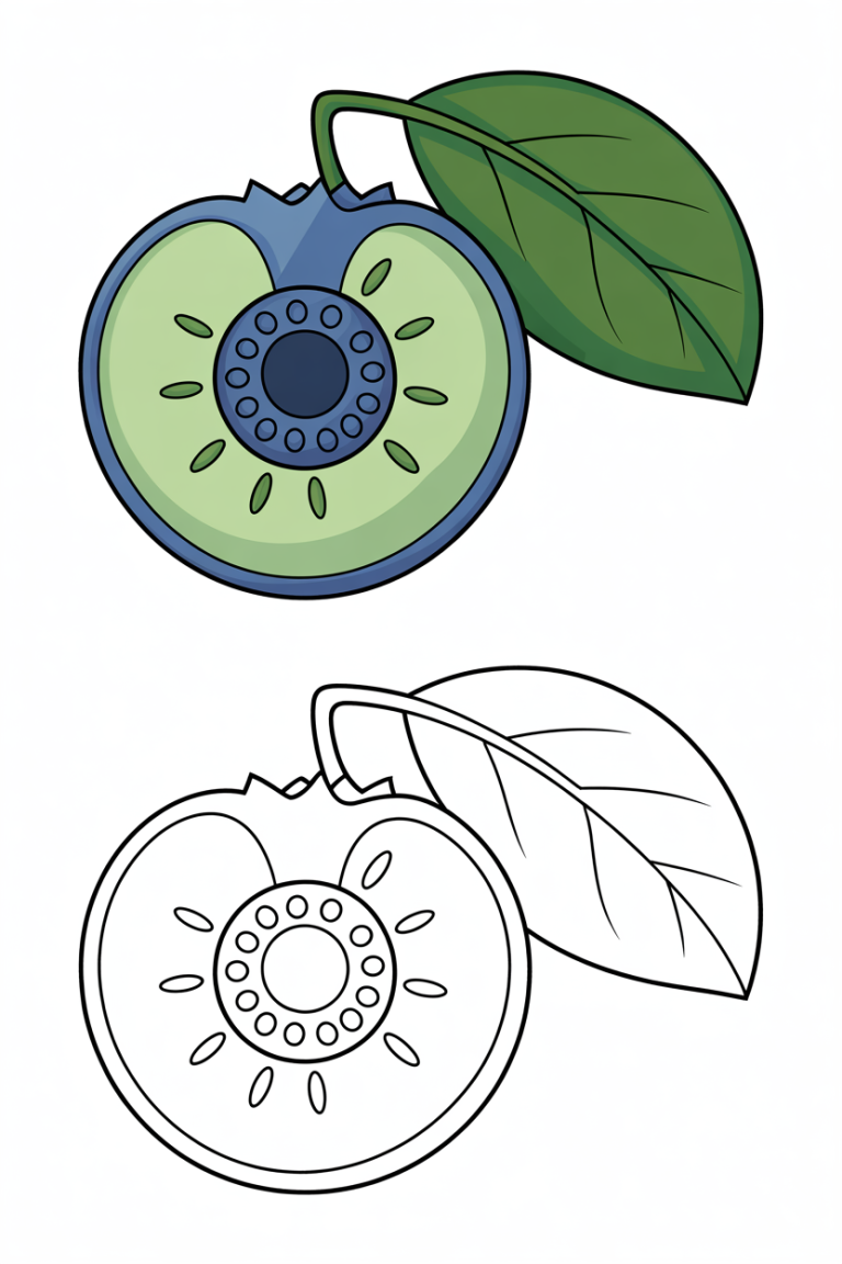 21+ Stunning Printable Blueberry Coloring Pages for Kids