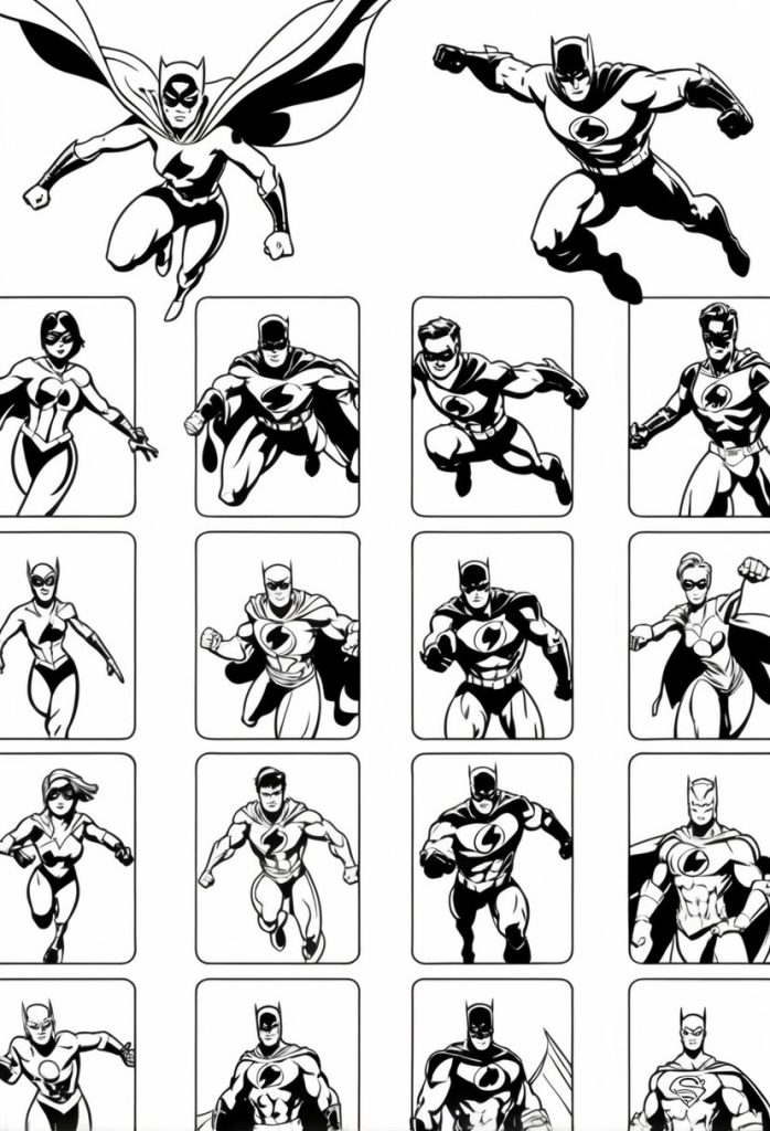 50+ Superhero Coloring Pages for Kids & Adults