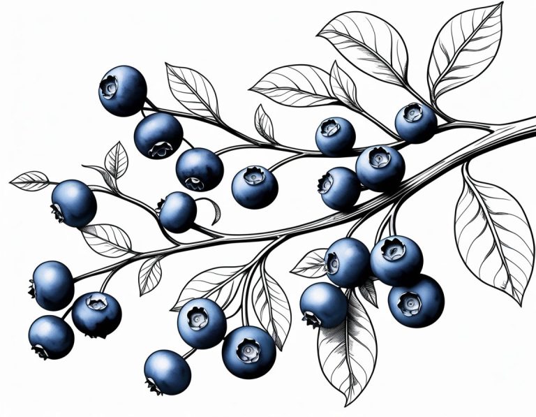 21+ Stunning Printable Blueberry Coloring Pages for Kids