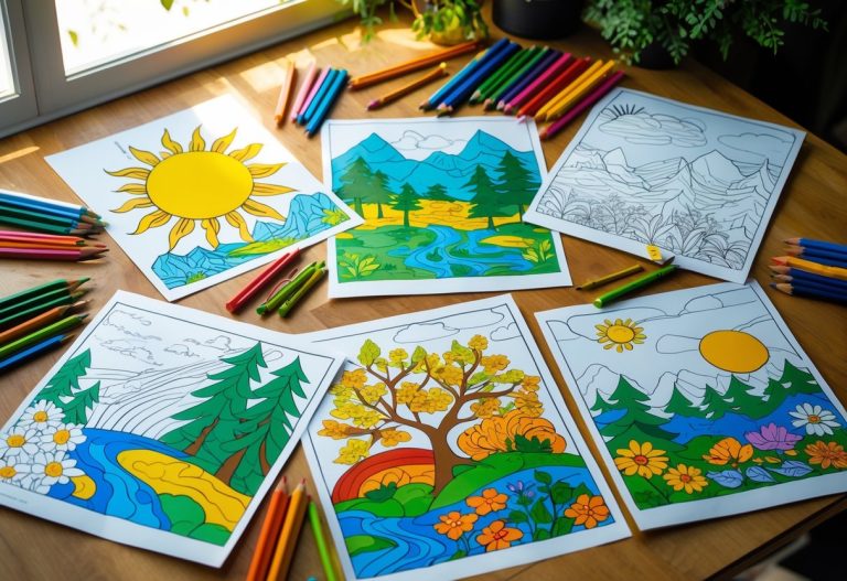 30+ Nature Coloring Pages Printable for All Ages