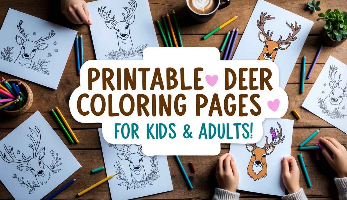 27+ Free Deer Coloring Pages for Kids & Adults to Print(PDFs)