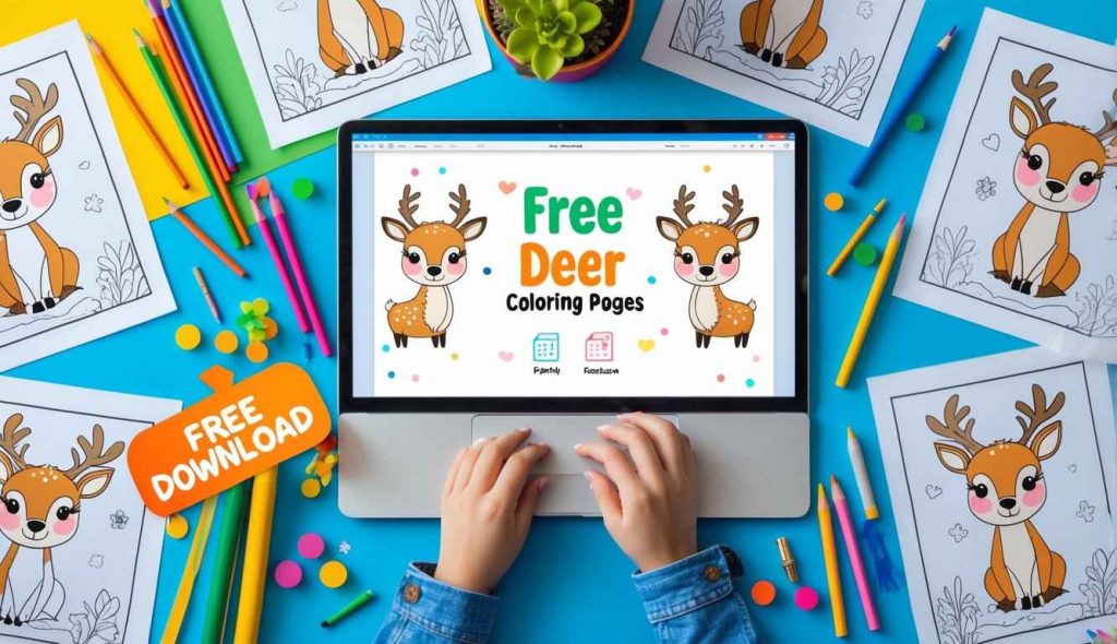 27+ Free Deer Coloring Pages for Kids & Adults to Print(PDFs)