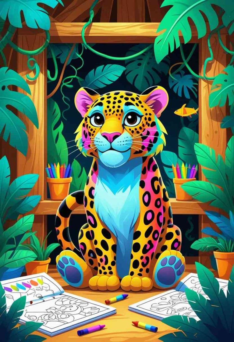 Leopard Coloring Pages – Free Printables for Kids & Adults(PDFs)