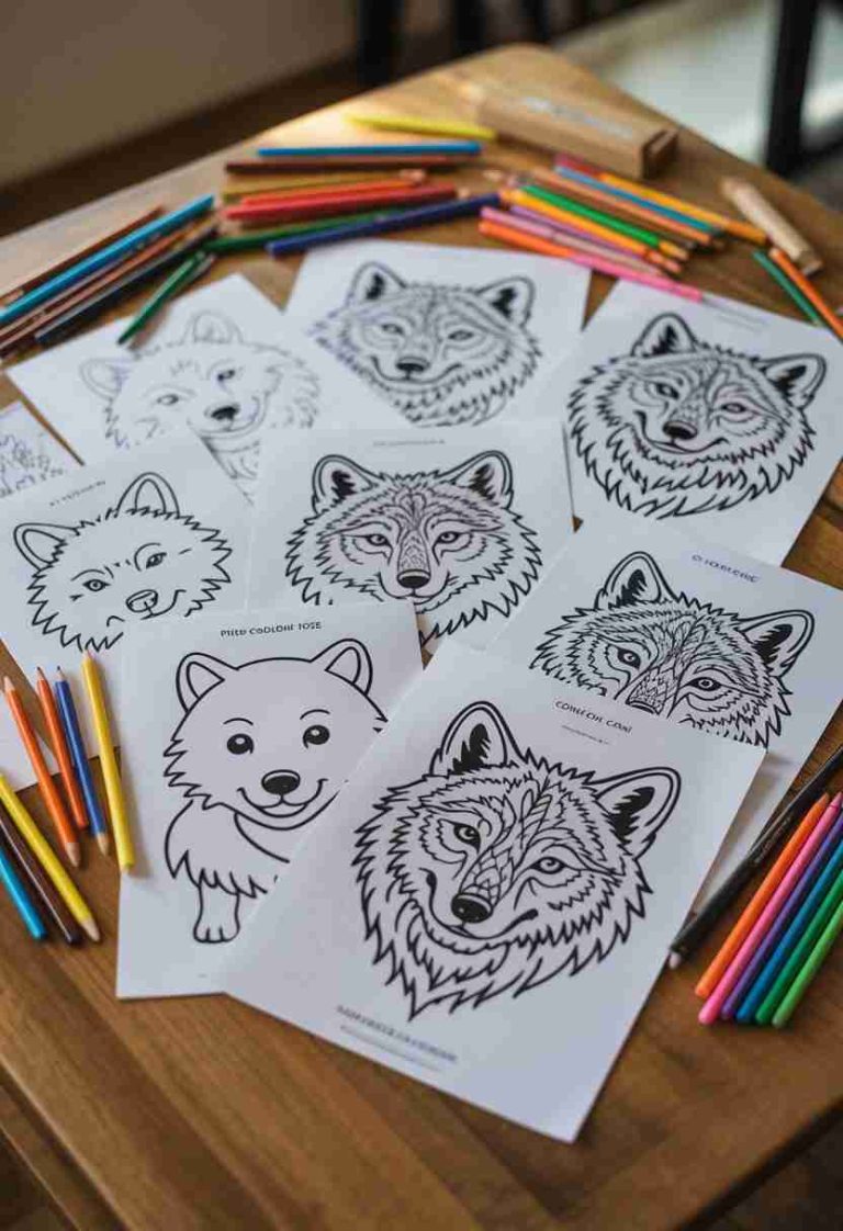 50+ Wolf Coloring Pages 🐺🌲 – Free Download Printables for Kids & Adults