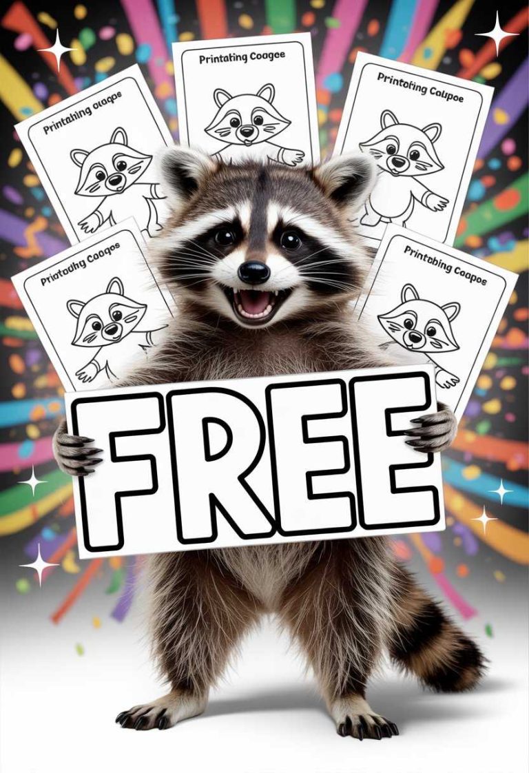Free Raccoon Coloring Pages – Cute, Printable & Fun for Kids