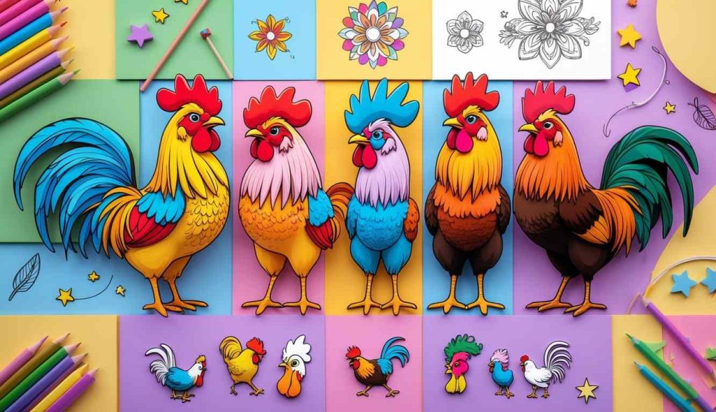 21+Rooster Coloring Pages – Free Printable Fun for Kids & Adults
