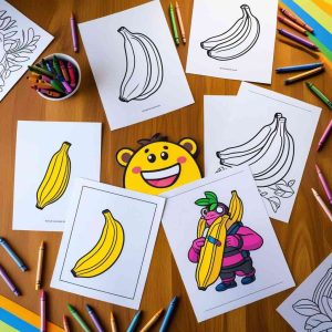 15+ Free Banana Coloring Pages – Printable Fun for Kids & Adults
