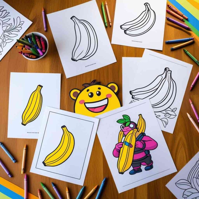 15+ Free Banana Coloring Pages – Printable Fun for Kids & Adults