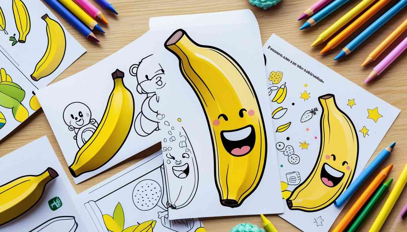 15+ Free Banana Coloring Pages – Printable Fun for Kids & Adults
