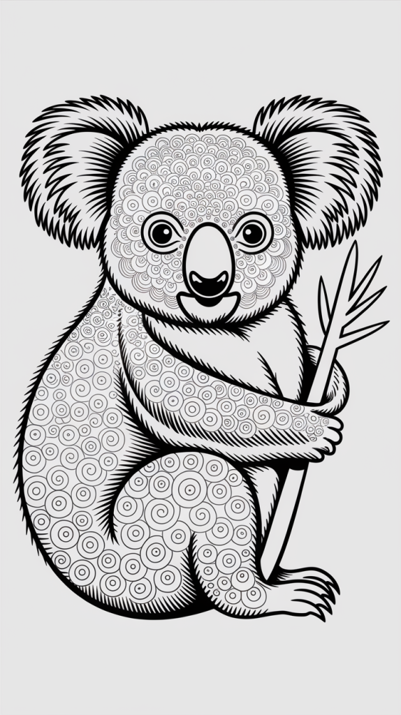 25+ Cute Koala Coloring Pages-Free Printables for Kids & Adults