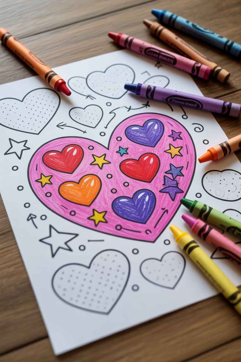 Heart Pictures to Color – Free Printable Pages for Everyone
