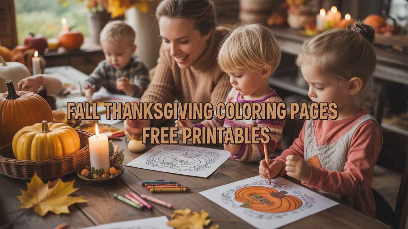 🦃 Fall Thanksgiving Coloring Pages 🍂 Free Printables for All
