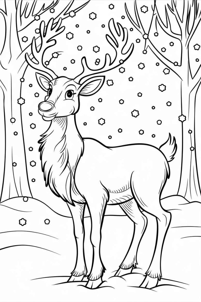 21+ Reindeer Coloring Pages – Free Printables for All Ages