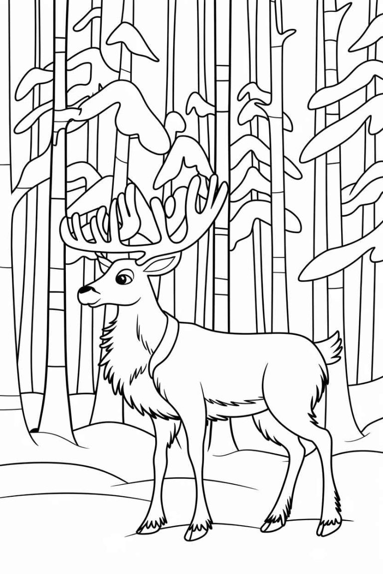 21+ Reindeer Coloring Pages – Free Printables for All Ages