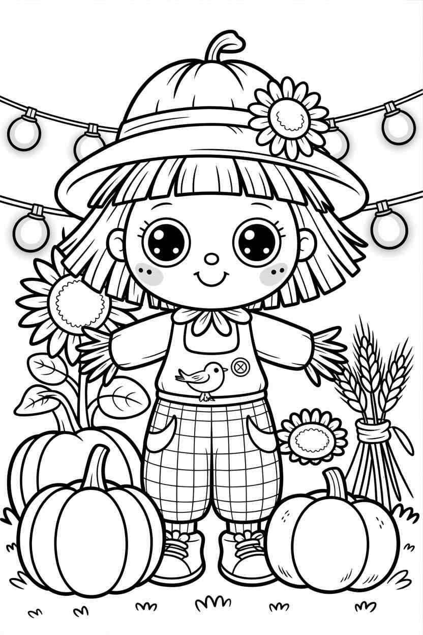 19+ Free Cute Fall Coloring Pages Printable PDFs for All Ages