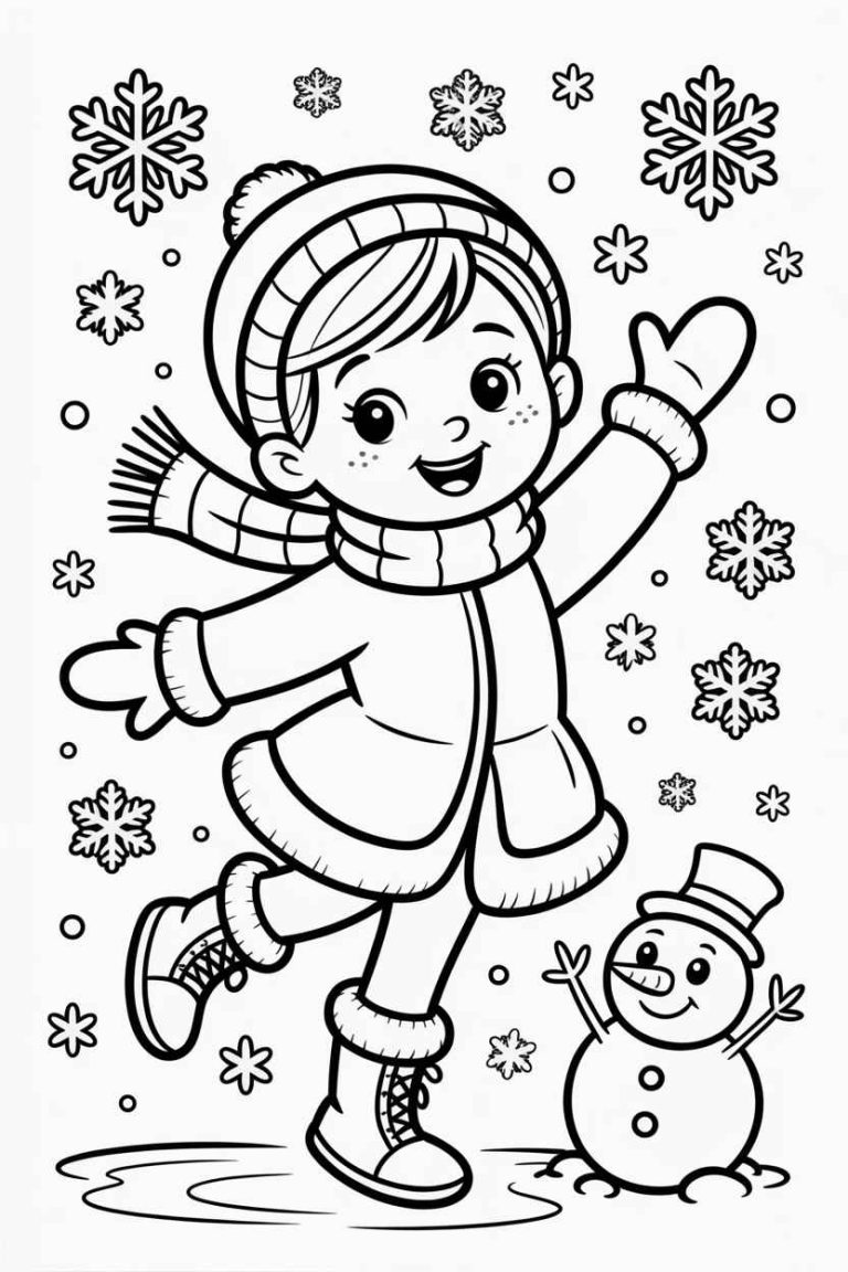 25 Free Coloring Pages Winter Easy Printable PDF For Kids & Adults