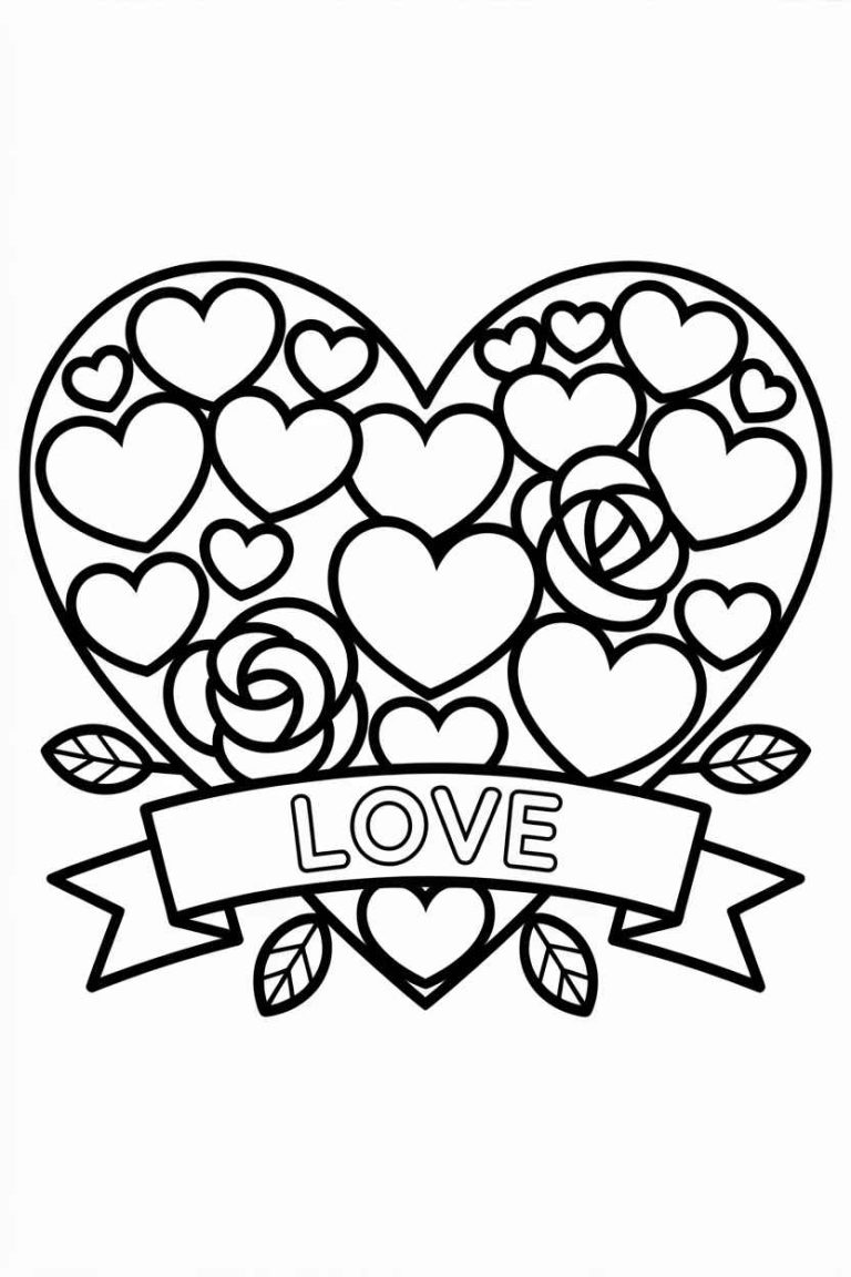 Heart Pictures to Color – Free Printable Pages for Everyone