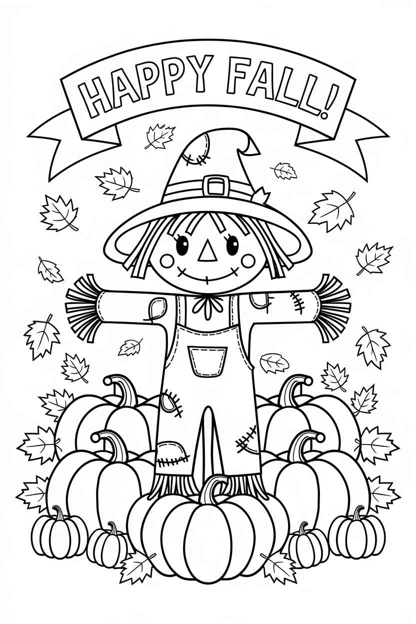 Free Printable Coloring Pages Fall – Cute & Easy Designs