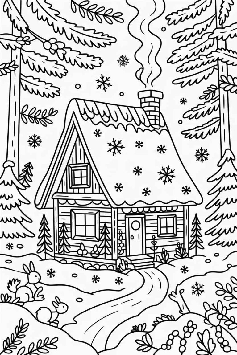 25 Free Coloring Pages Winter Easy Printable PDF For Kids & Adults
