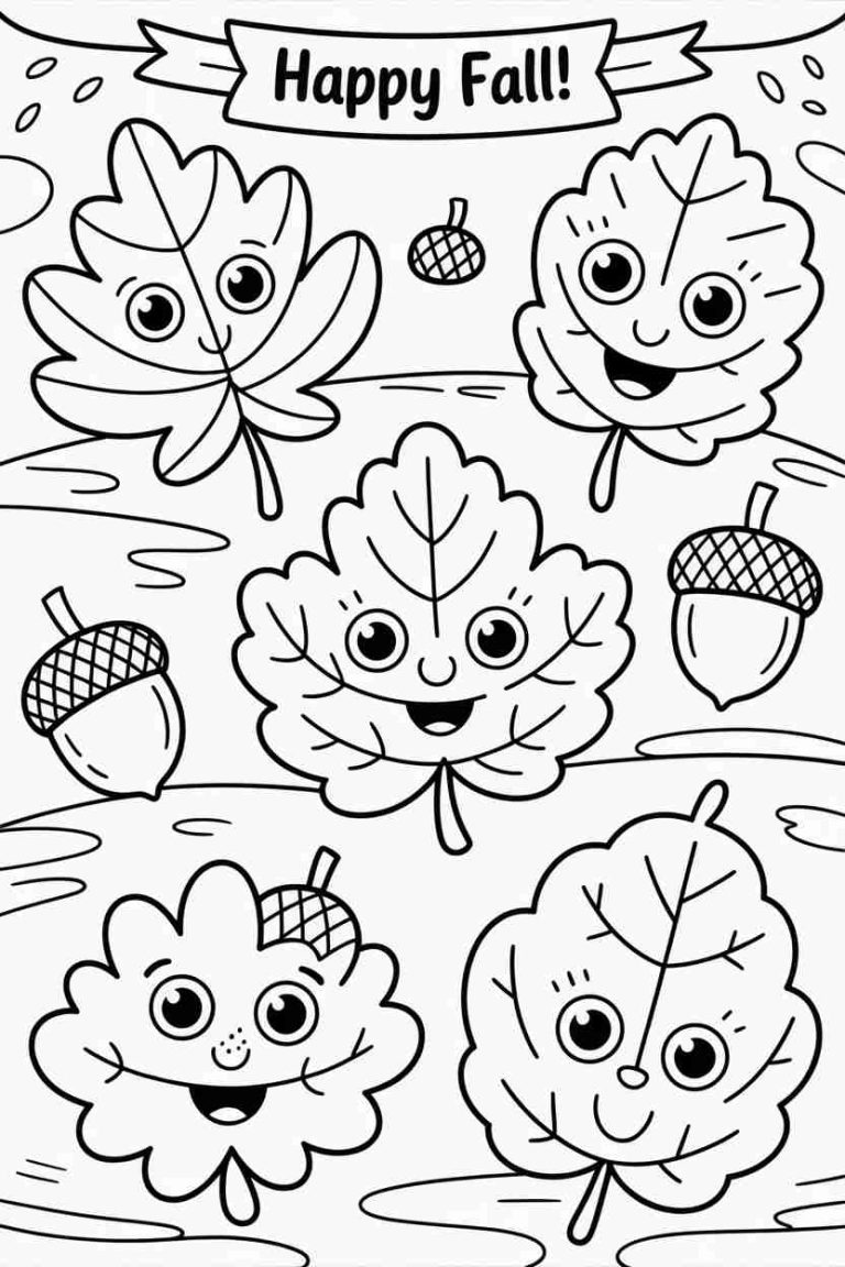 100+ Autumn & Fall Coloring Pages – Free PDF Printables