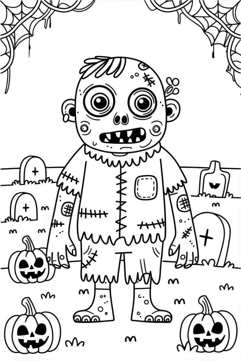 21+Free Zombie Coloring Pages – Fun & Spooky Printables