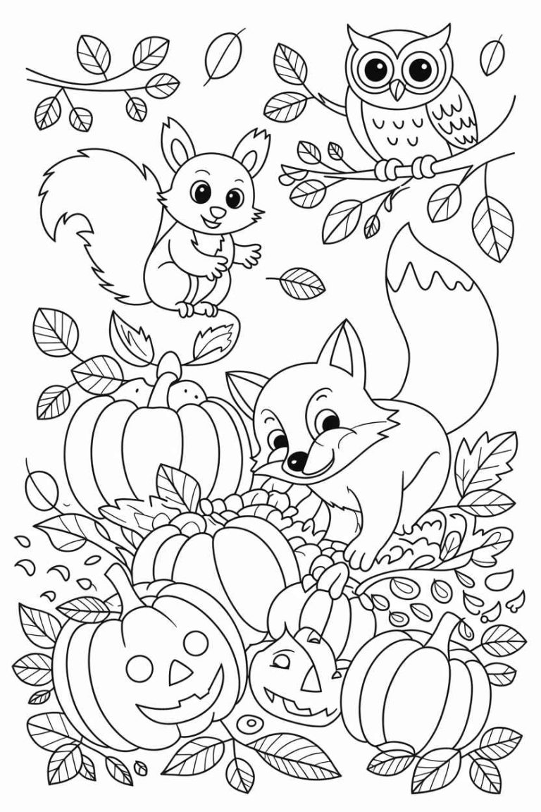 55+Welcome Fall Coloring Pages | Free Autumn Printables