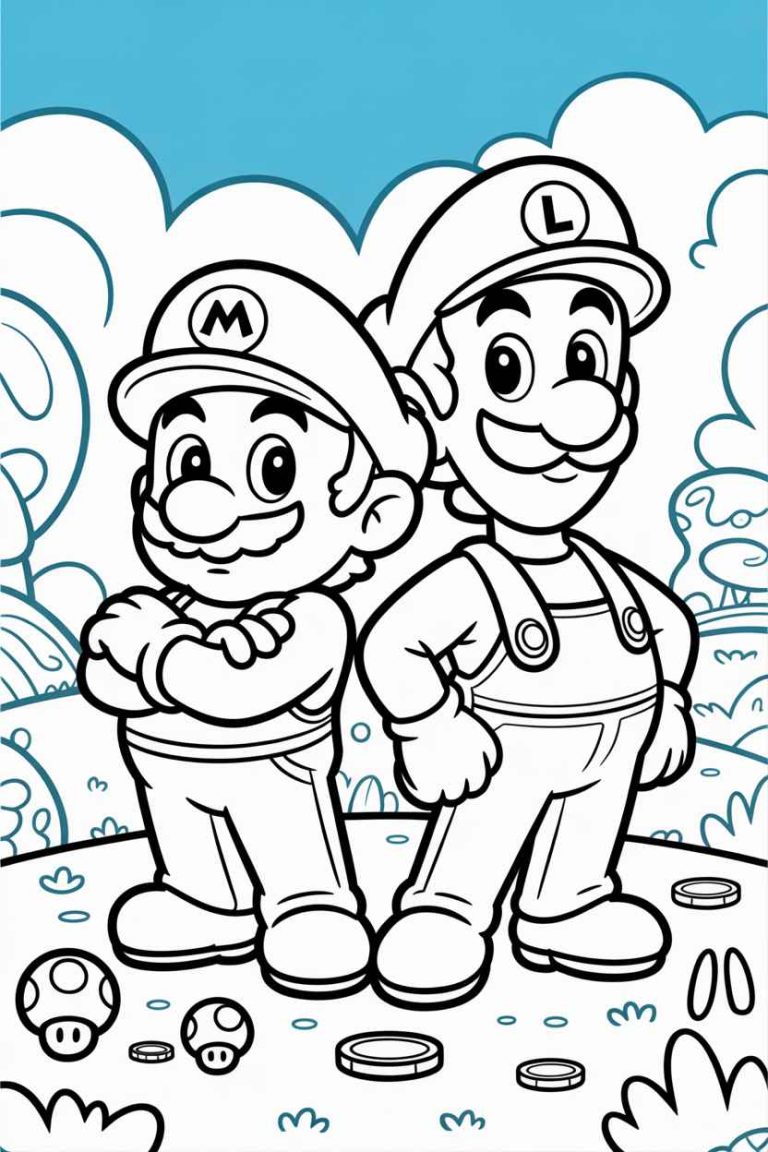 55+ Mario and Luigi Pictures to Color (Free Printables + Online!)